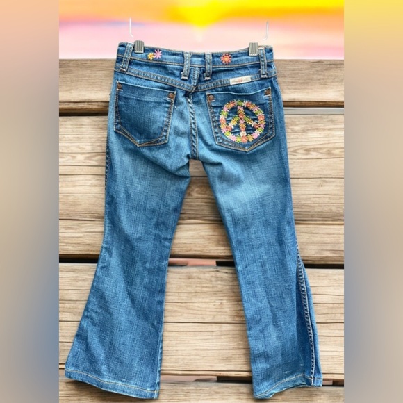 Frankie B. | Bottoms | Frankie B Y2k Vintage Embroidered Peace Sign For ...